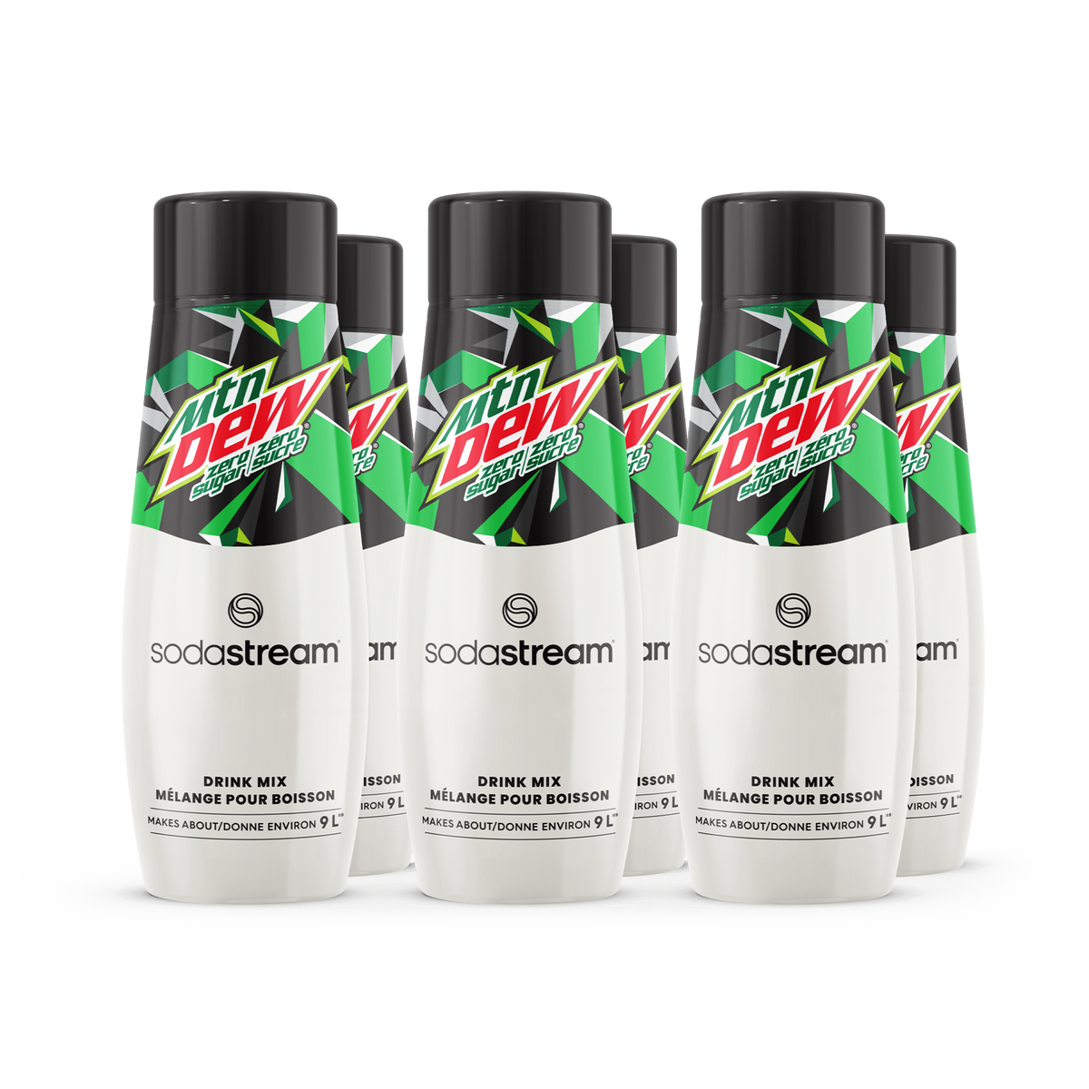 SodaStream® MTN DEW® Zero Sugar Syrup Drink Mix 6-Pack – SodaStream Canada
